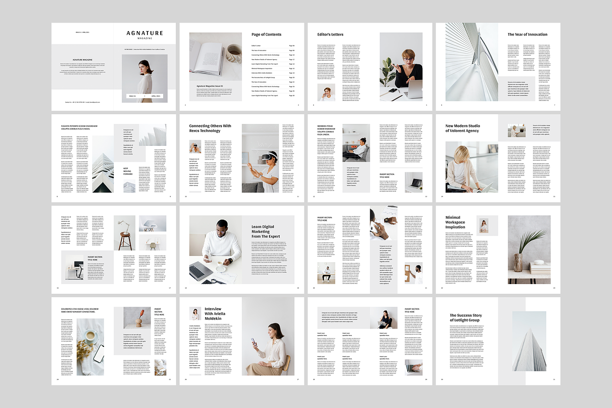 Magazine | MS Word & Indesign, a Magazine Template by Leaflove