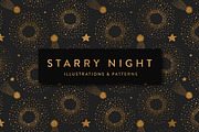 Starry Night Patterns & Illustrations