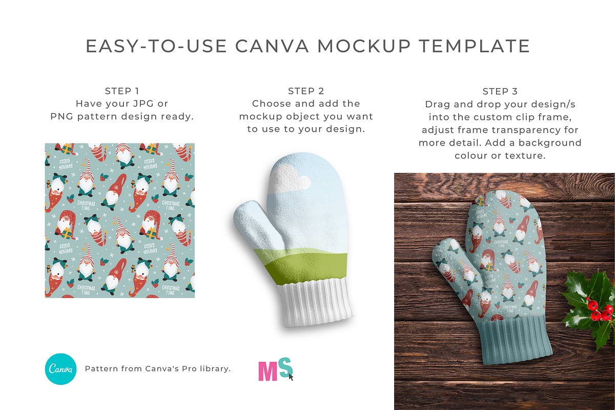 Winter Woolies Canva Mockup Template