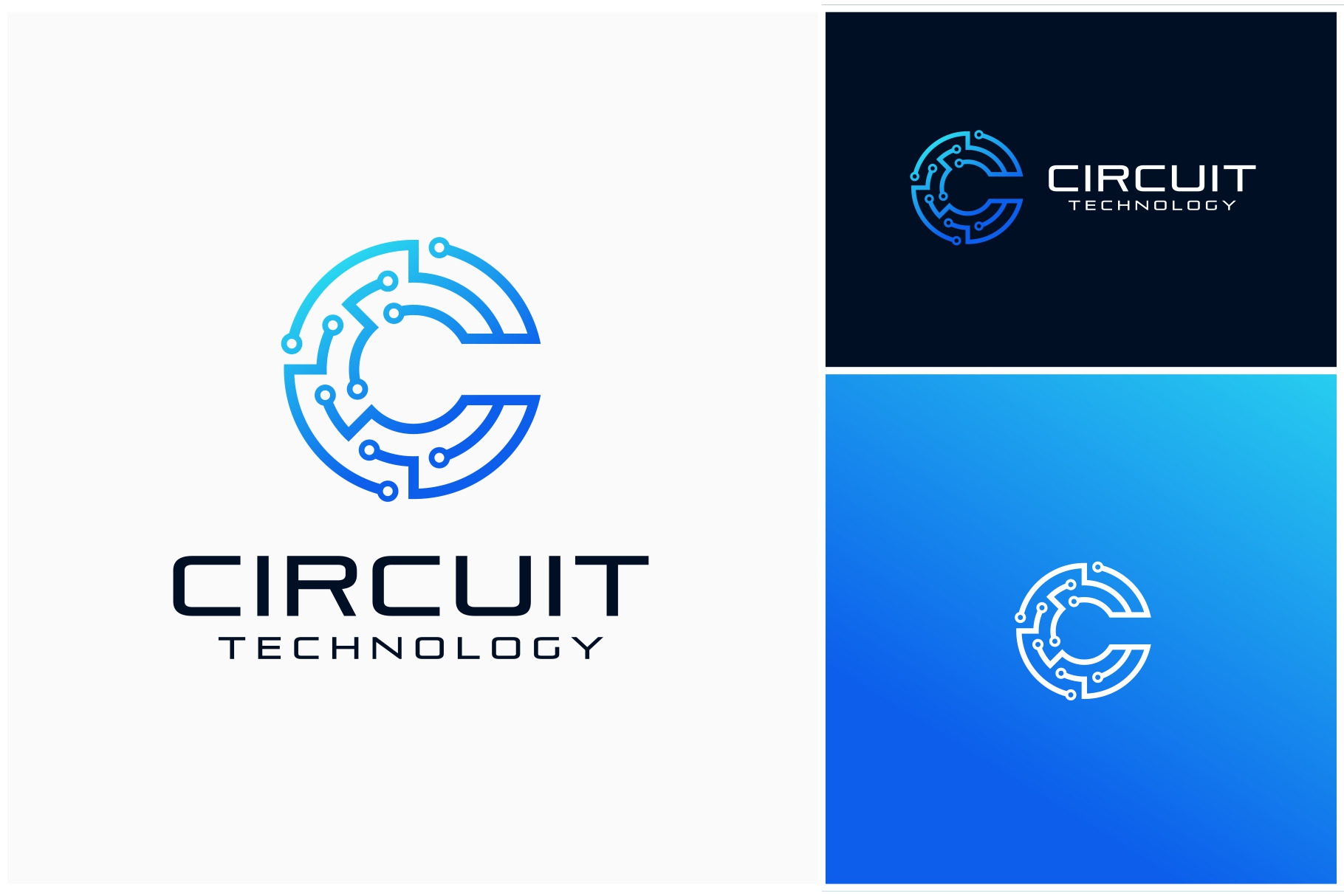 Letter C Circuit Technology Logo, a Branding & Logo Template by sore ...