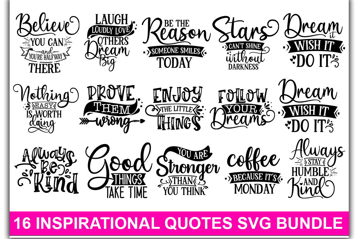 Inspirational SVG Bundle, an Education Illustration by DESIGNAVO