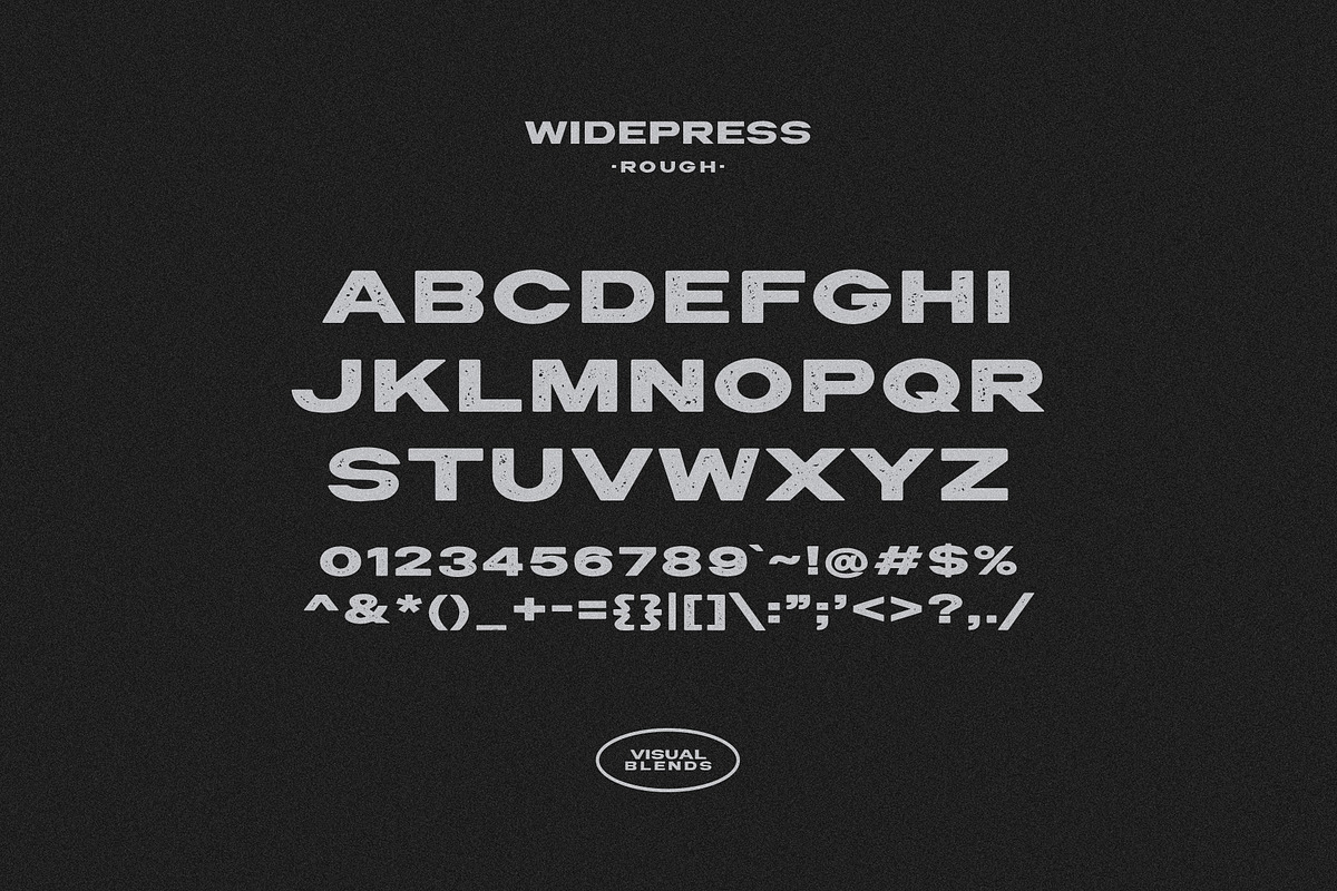Wide Press - Extended Font, a Sans Serif Font by Visual Blends