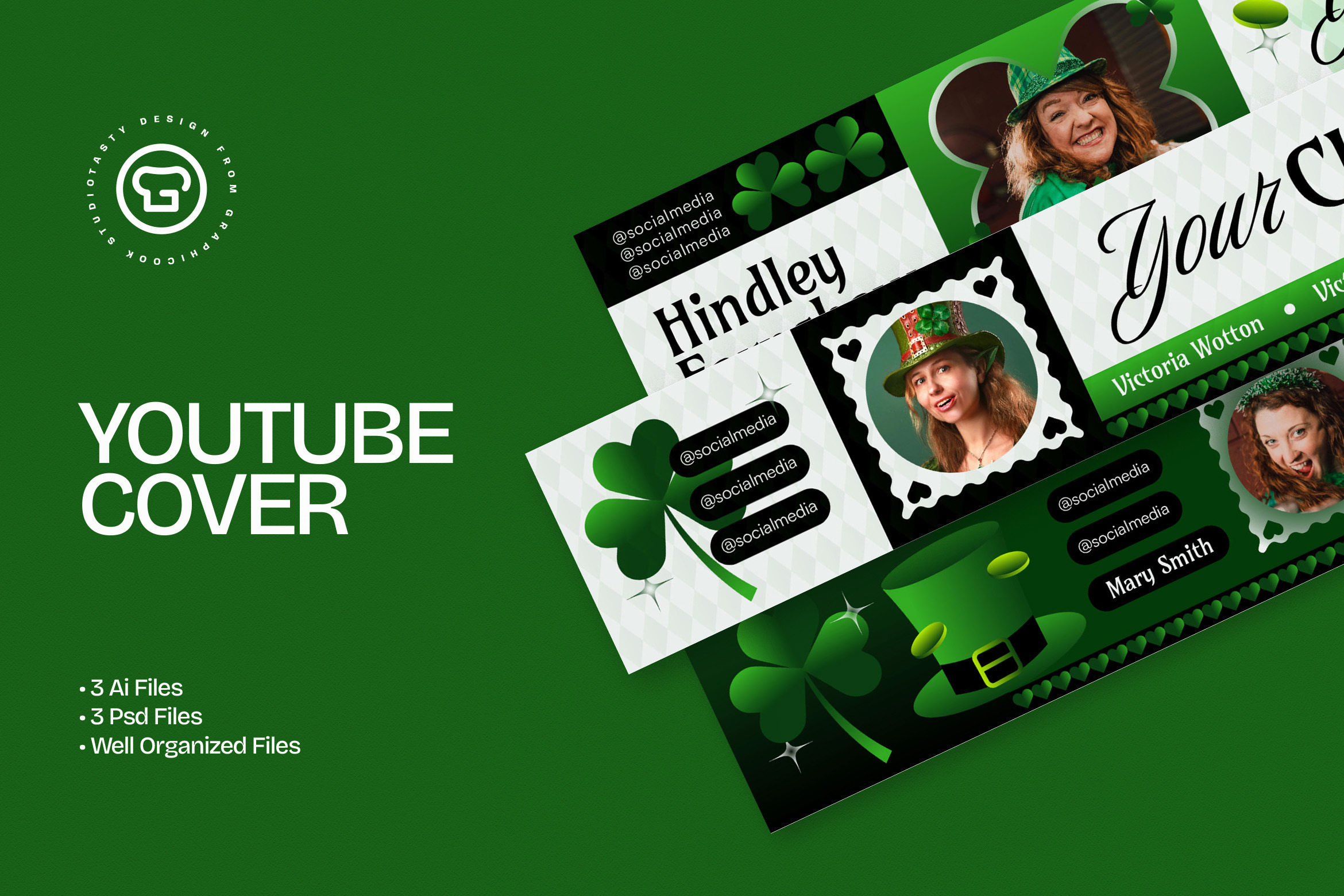 St Patrick Youtube Cover, a Social Media Template by graphicook