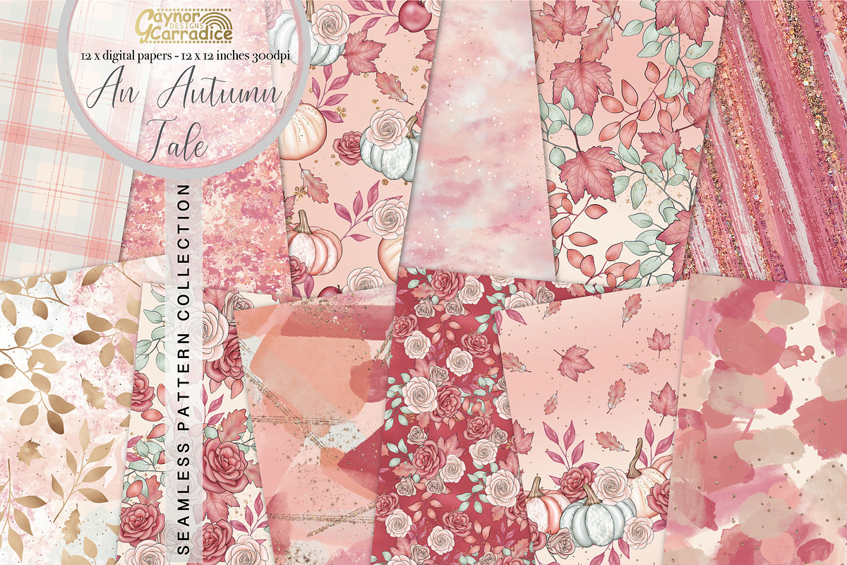 An Autumn Tale Seamless Patterns, a Pattern Graphic by Gaynor Carradice ...