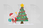 3d Illustration. Santa Xmas Tree., a Decorative Illustration by rasinmotion