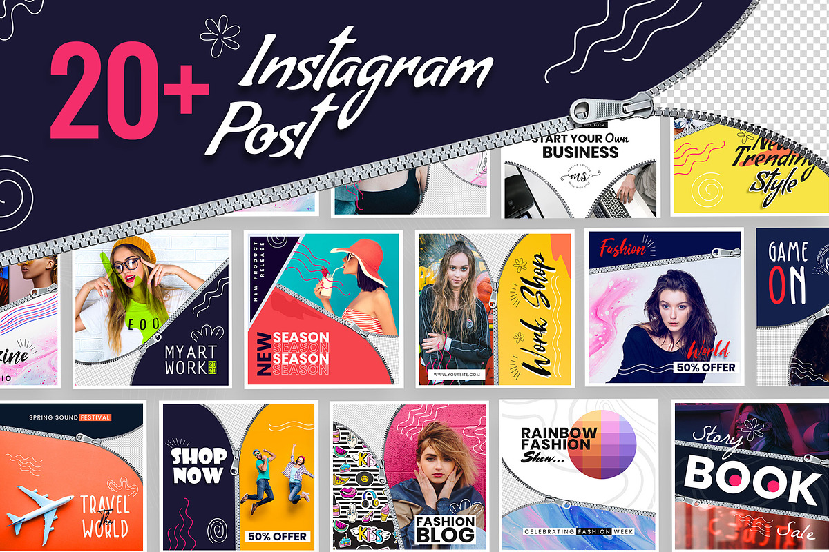 Instagram Post Template, a Social Media Template by VictorThemes