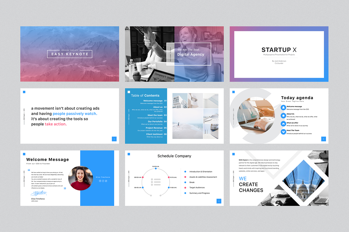 EASY - PowerPoint Template + Gift, a Presentation Template by Elizaveta ...
