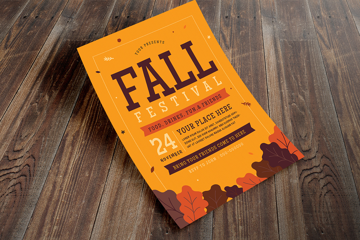 Fall Festival Event Flyer, a Flyer Template by Guuver