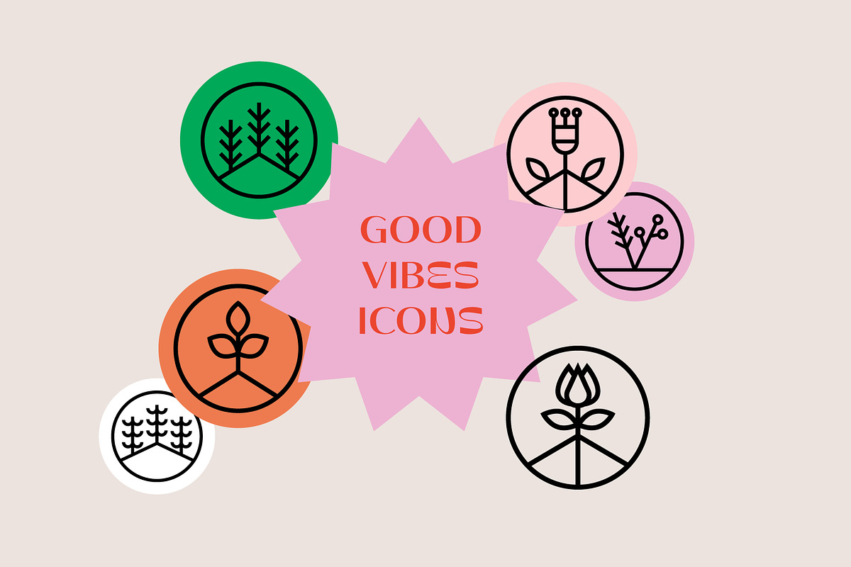 50% Good Vibes Animated Icon Logos, an Icon by Emma Make