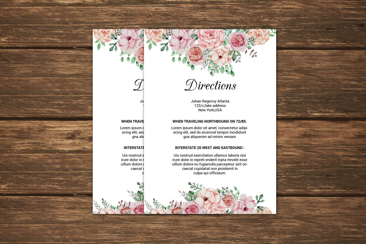 Wedding Information Card Template, a Card Template by retrographix