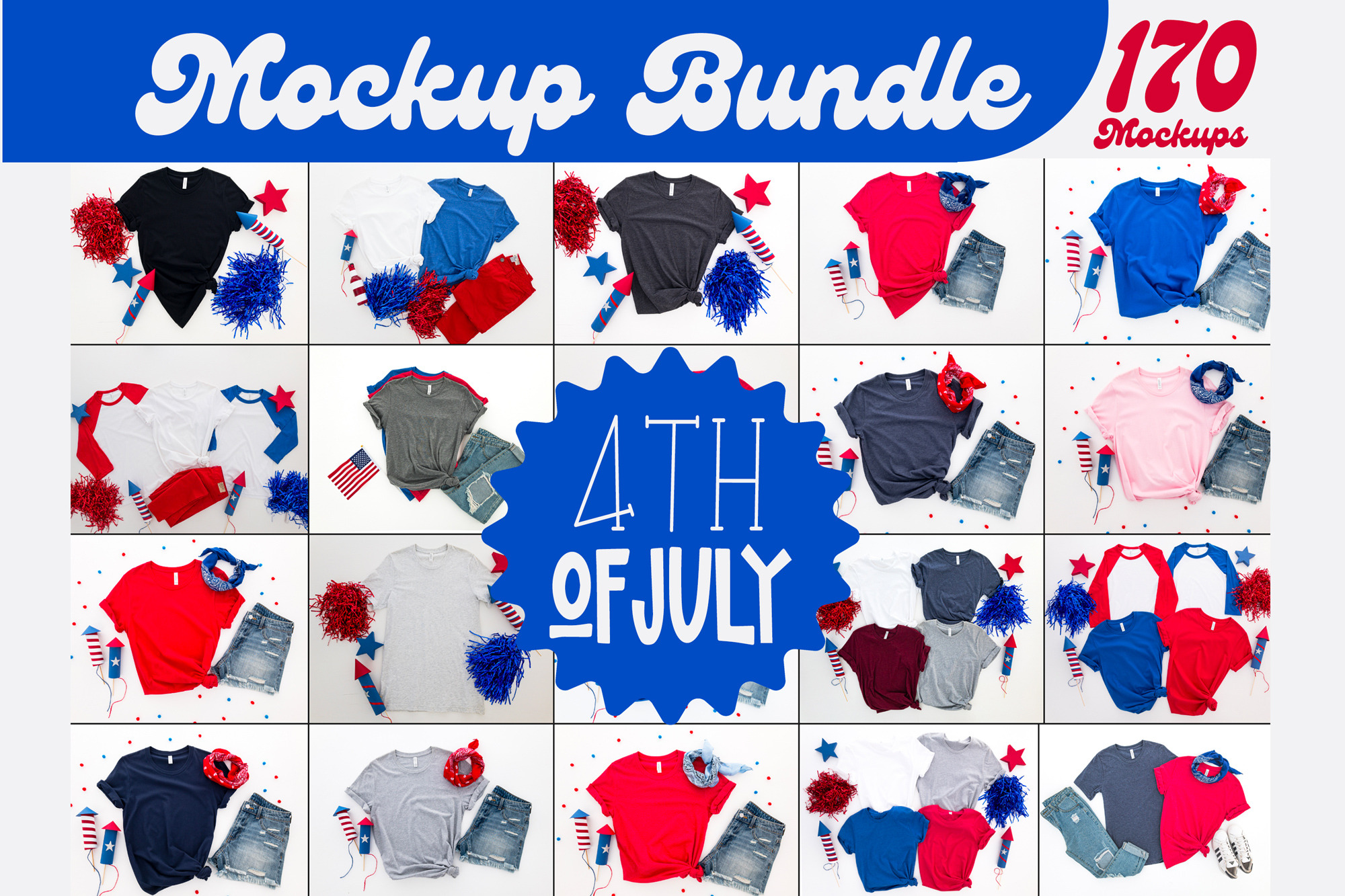 4th Of July Shirt Mockup | BUNDLE | Shirt Mockups ~ Creative Market