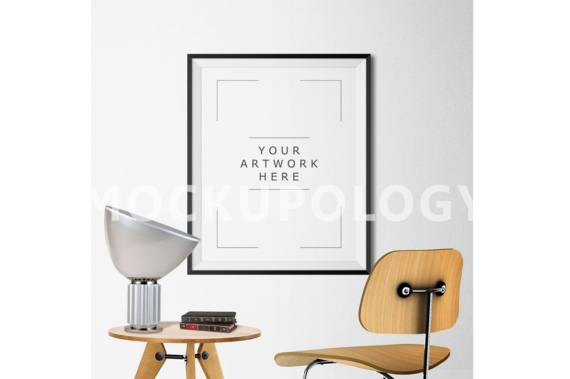 8x10 Mockup Frame Stock Photography, a Print Template by mockupology