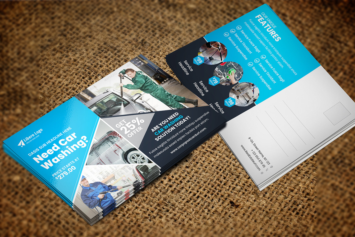 Postcard Design v8, a Card Template by Miyaji75
