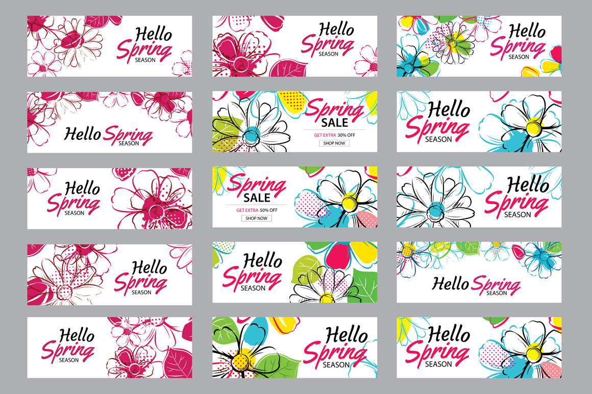 Hello spring sale banner template, a Card Template by kaisorn ...