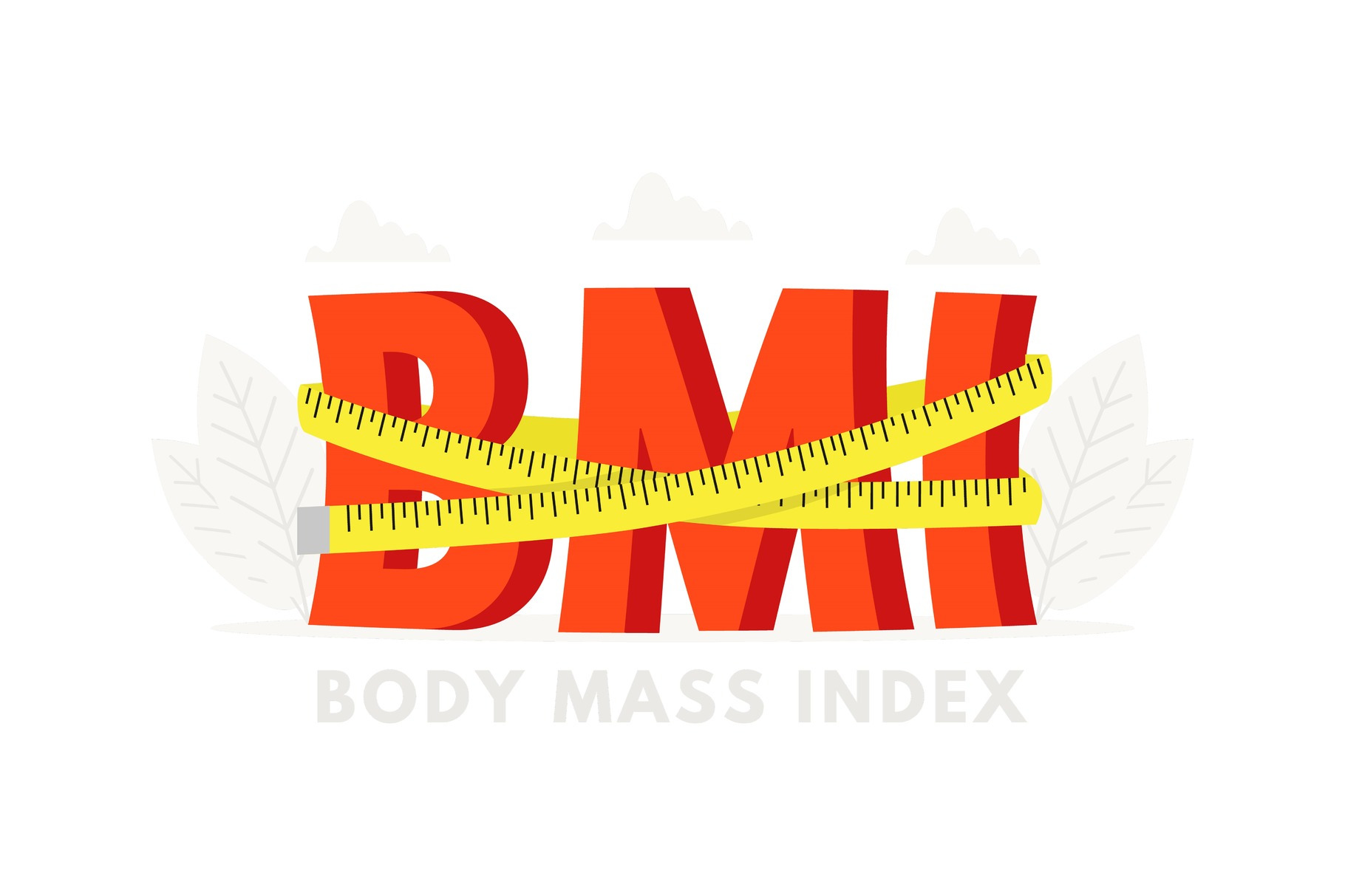 Big word BMI with measuring tape, a Texture Graphic by GraphiShop