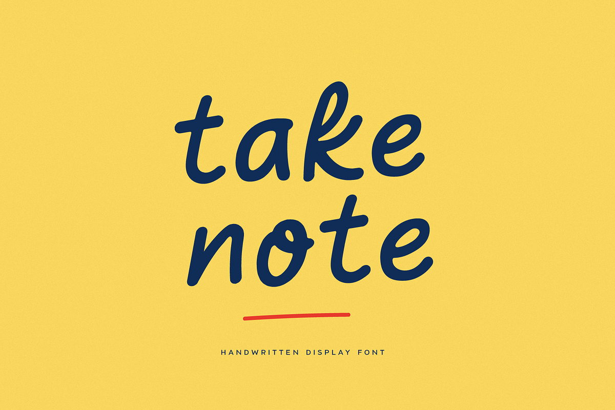 Take Note Font Craft Handwritten