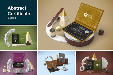 Certificate On Levels Mockup, a Print Template by Qaleb Studio