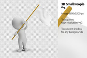 3D Small People - Flag | People Illustrations ~ Creative Market