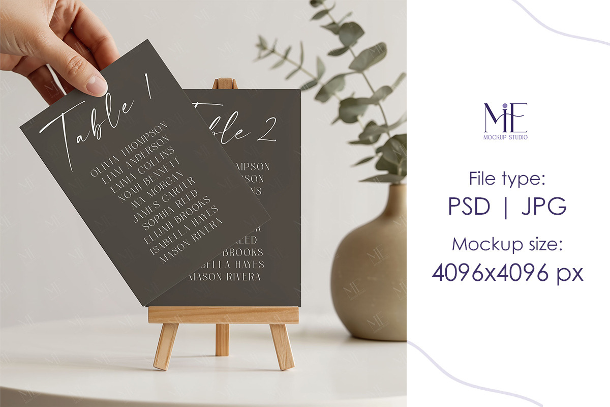 Holiday Wedding Invitation Card Mockup