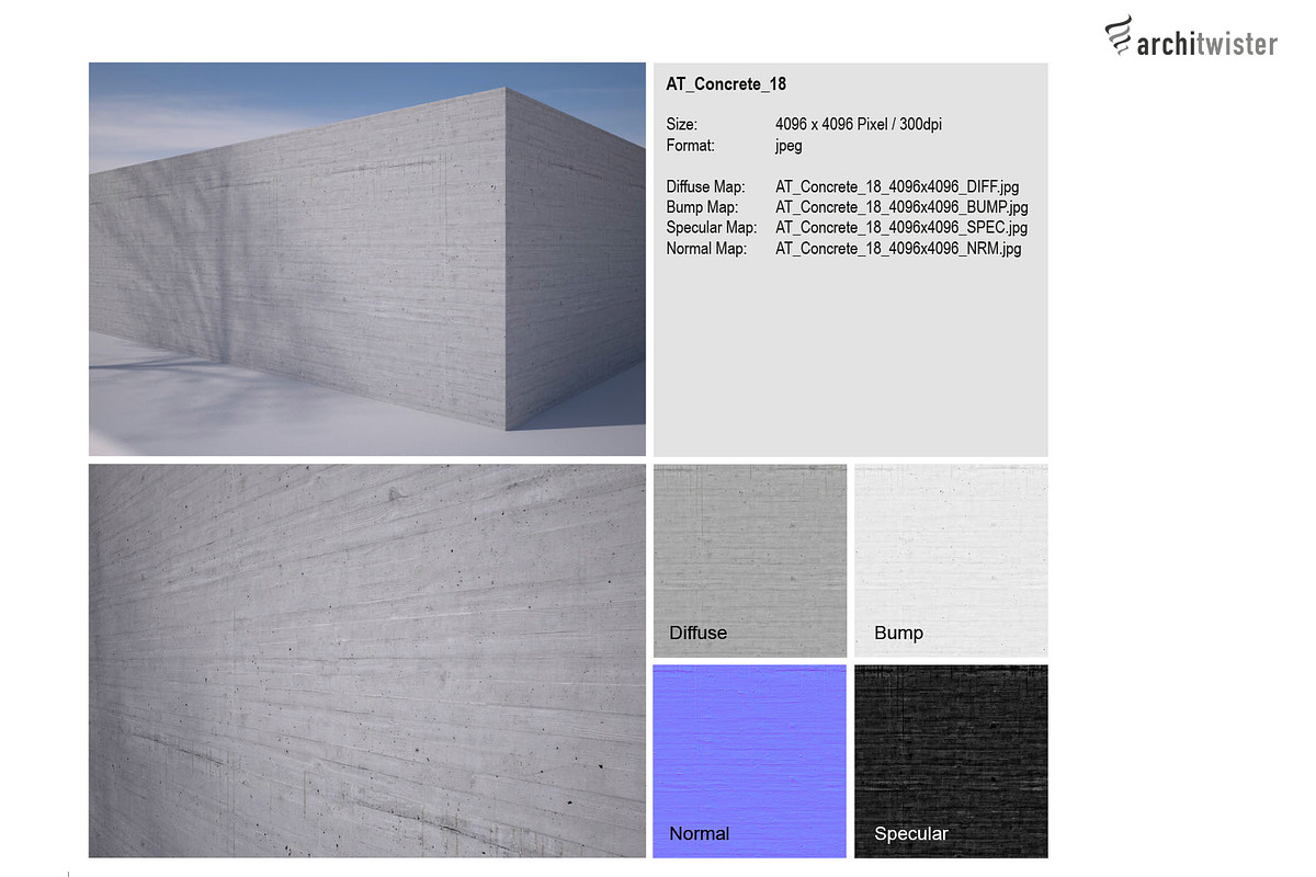 25 Seamless Concrete Textures, a Texture Graphic by architwister