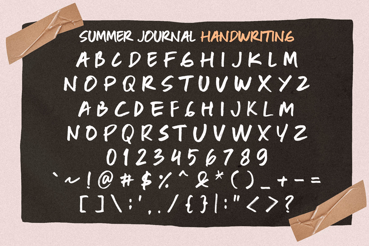 Summer Journal - Scrapbook Fonts, a Script Font by Konstantine Studio