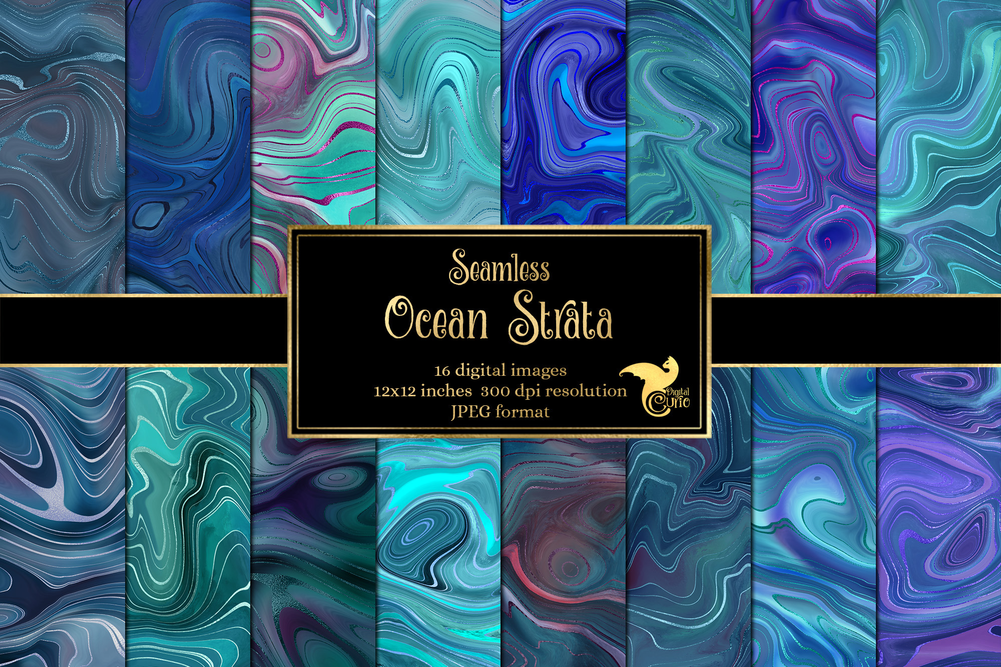 Ocean Strata Textures, a Texture Graphic by Digital Curio