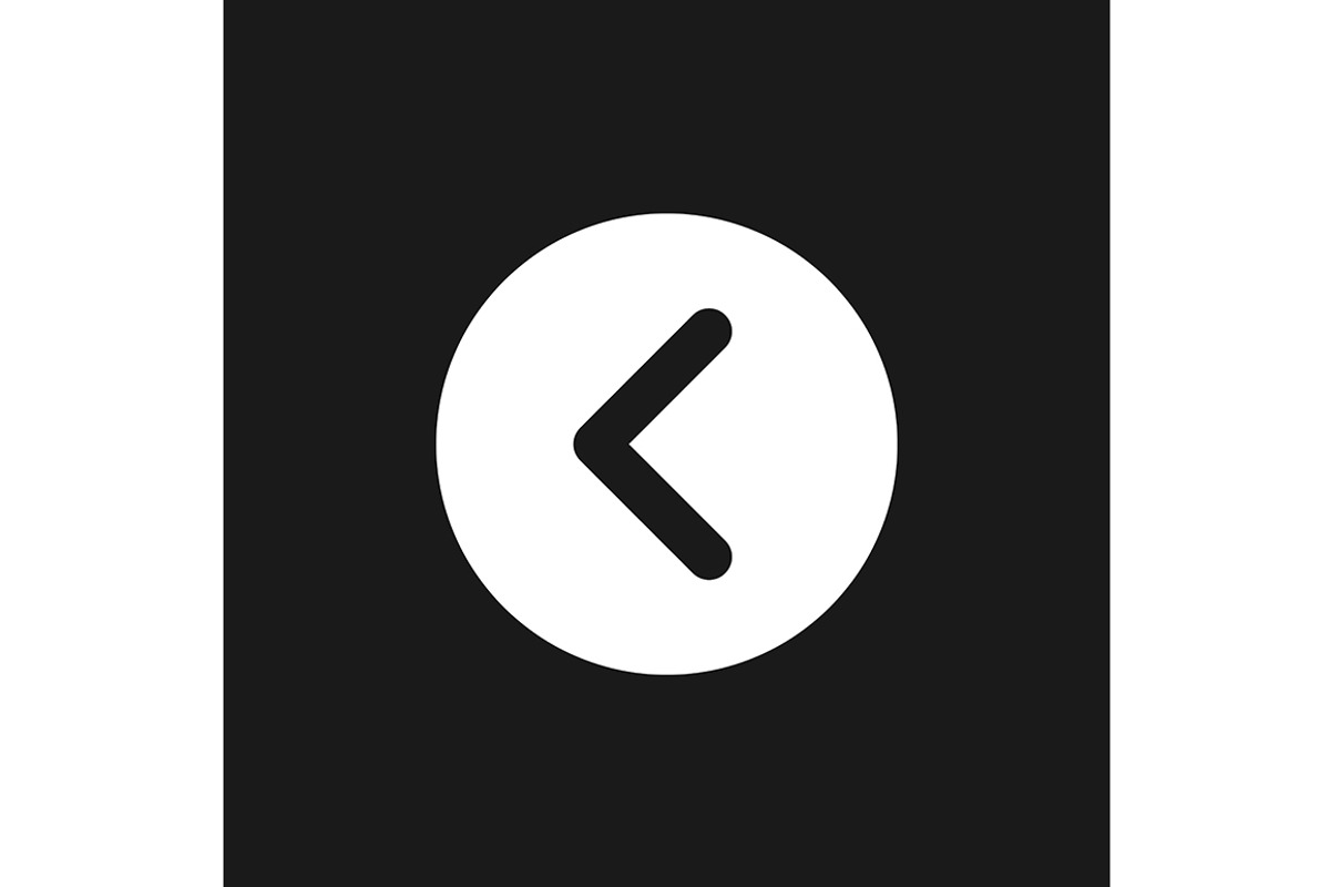 Arrow left button dark mode ui icon, an Icon by bsd studio | Creative ...