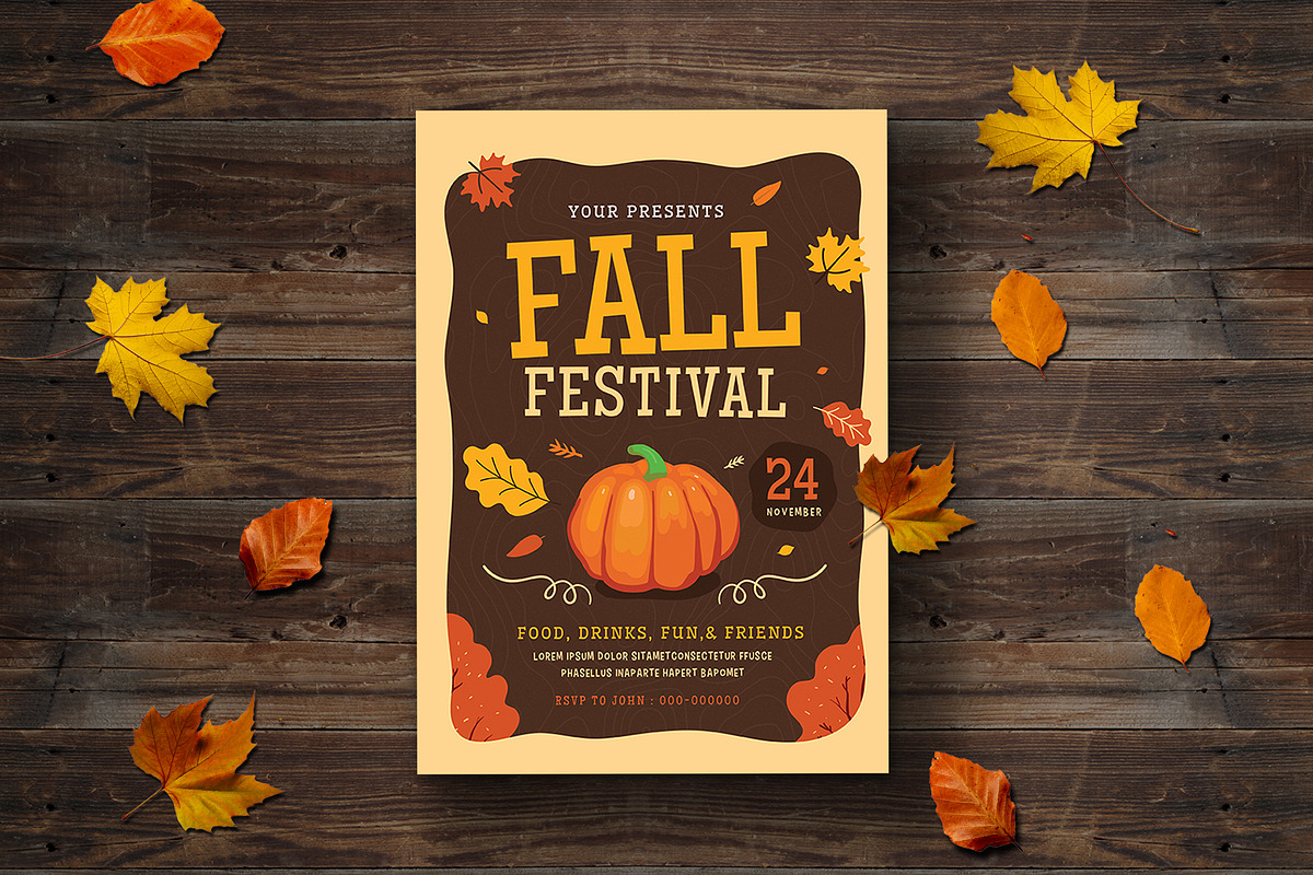 Autumn/ Fall Event Flyer Bundle, a Flyer Template by Guuver
