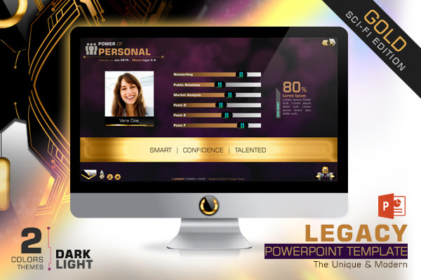 Legacy Powerpoint - Gold Edition, a Presentation Template by Micro ...