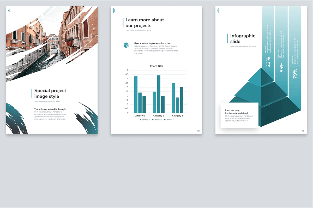 Shift Powerpoint Template - US & A4, a Presentation Template by Reshapely