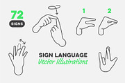 72 Sign Language Gestures