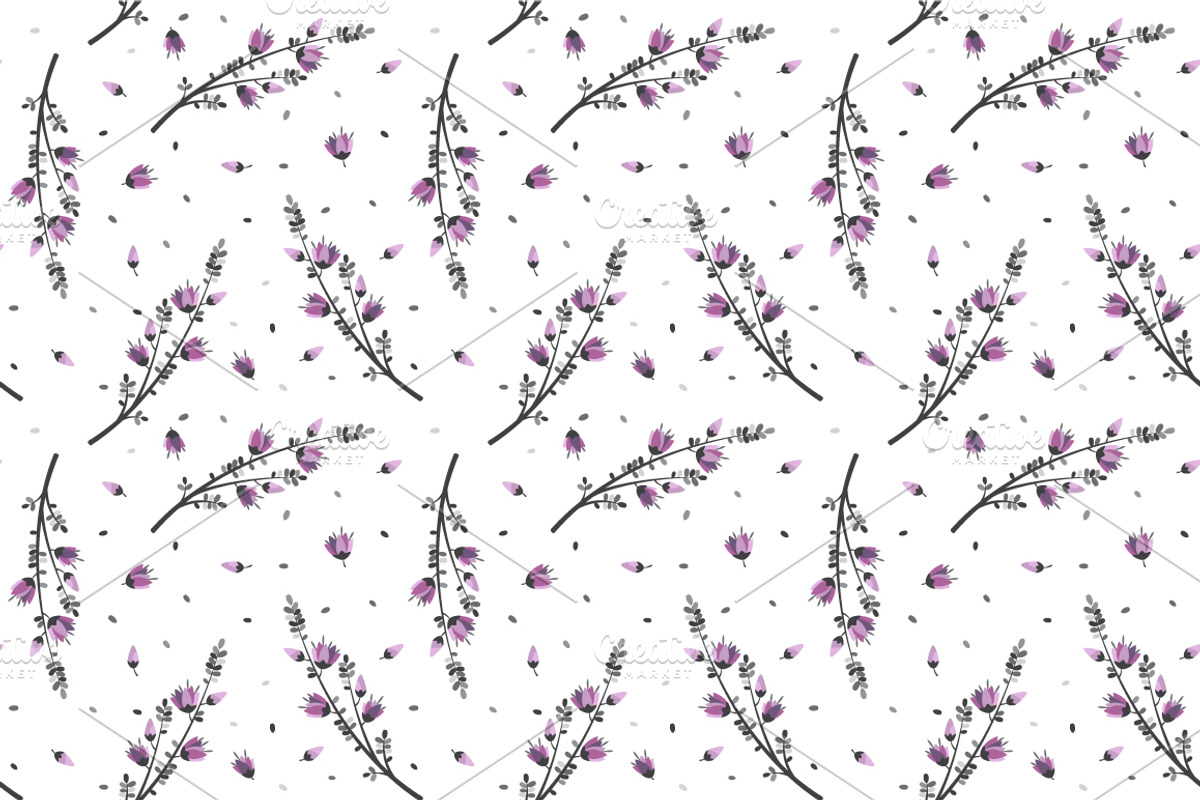 Heather pattern, a Pattern Graphic by SuperNata