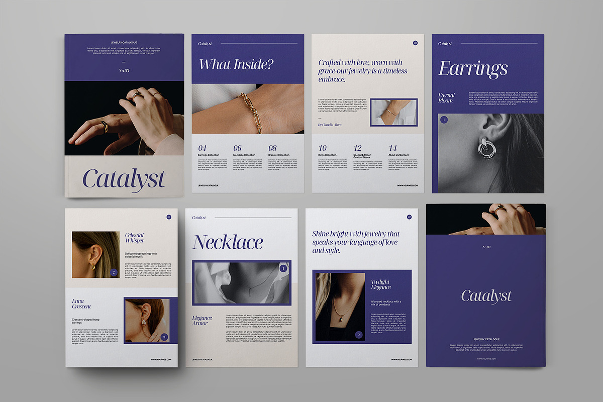 Jewelry Product Design Catalog, a Magazine Template by Portocraft