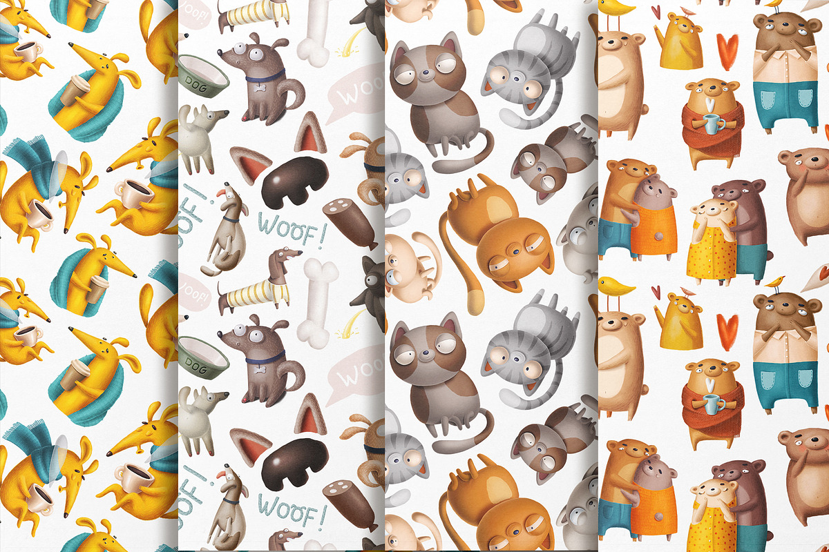 Funny Animal Clipart Bundle, an Animal Illustration by Anastasiya Klempach