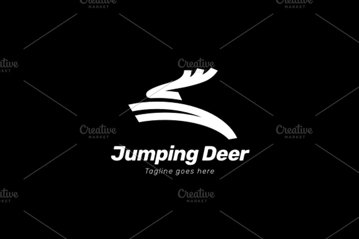 Jumping Deer logo, a Branding & Logo Template by EC Creative
