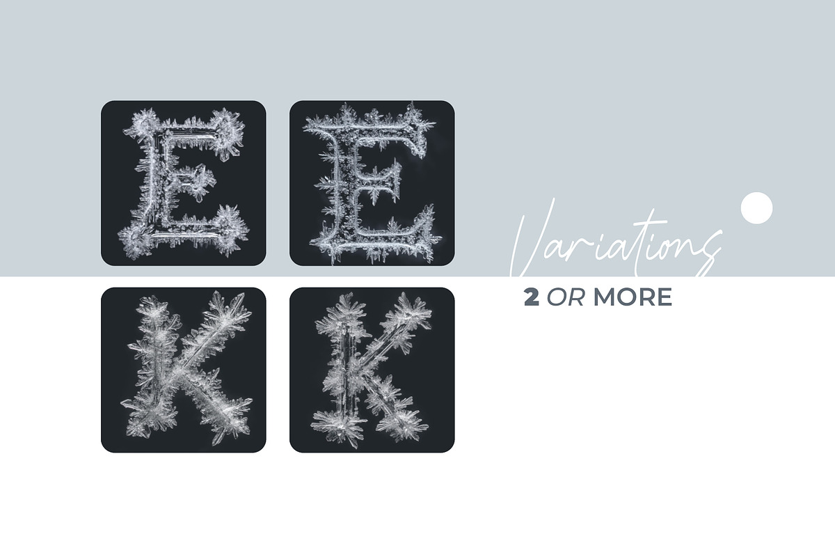 Snowflake Crystal Letters Overlays, a Symbol Font by PhotoSpirit ...