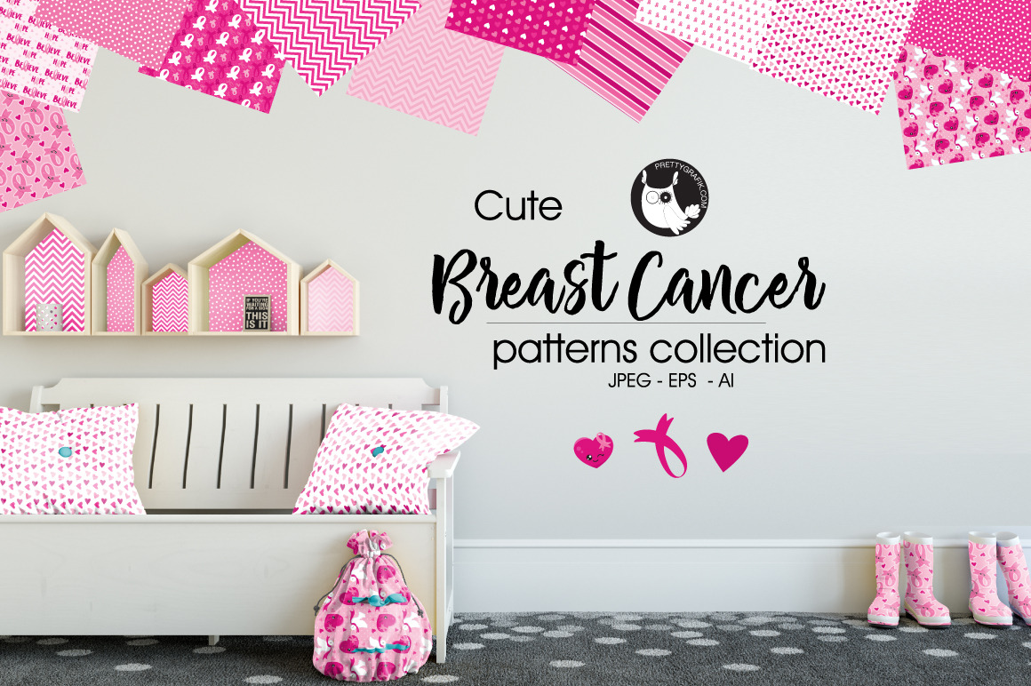 BREAST CANCER Pattern collection, a Pattern Graphic by PrettyPatterns
