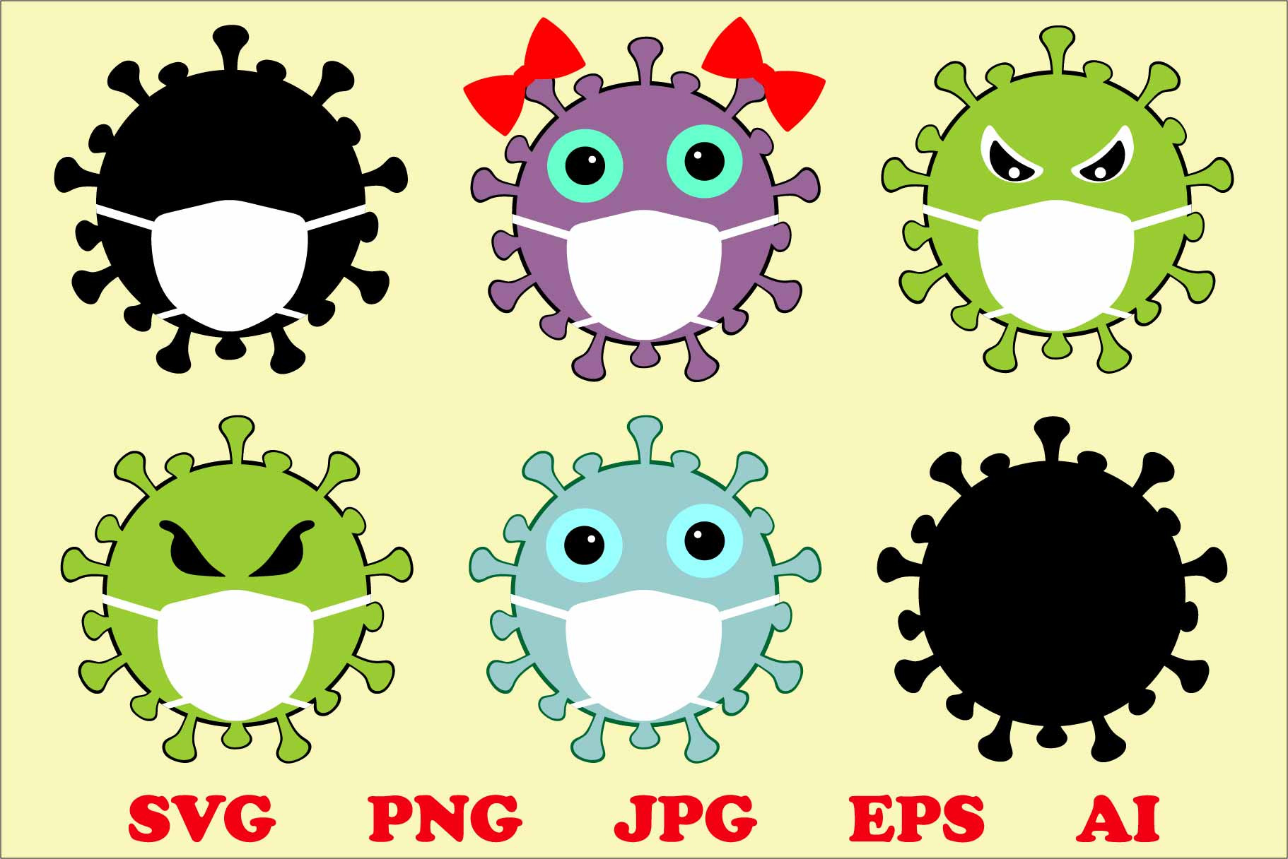 Coronavirus covid19 virus svg png, an Object Graphic by FileVectorSVG ...