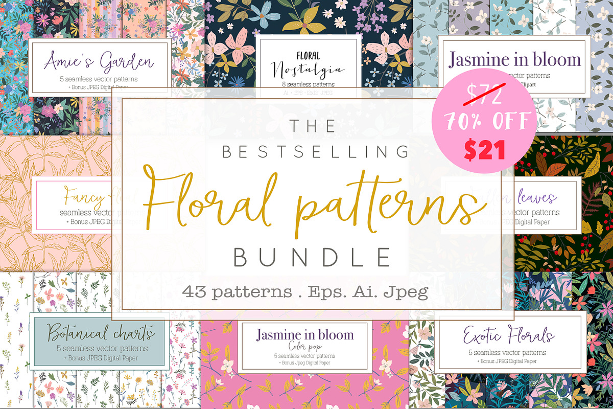 Best-selling patterns bundle, a Pattern Graphic by Katie Lisker