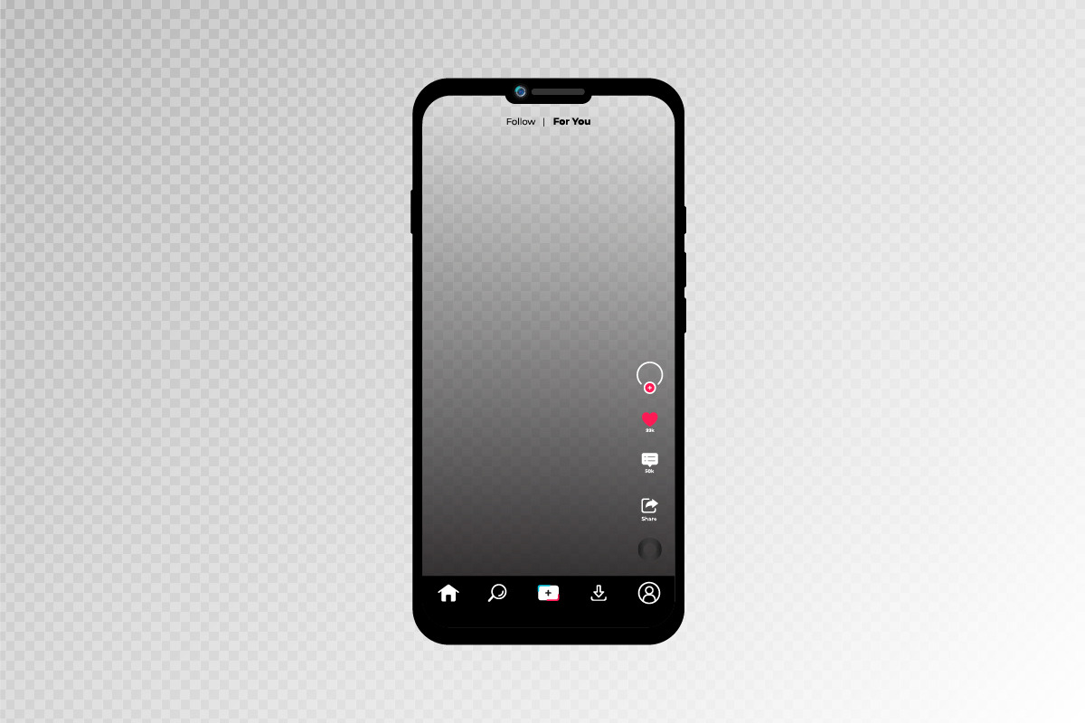 Tiktok interface mobile screen, an Object Graphic by SaroStock