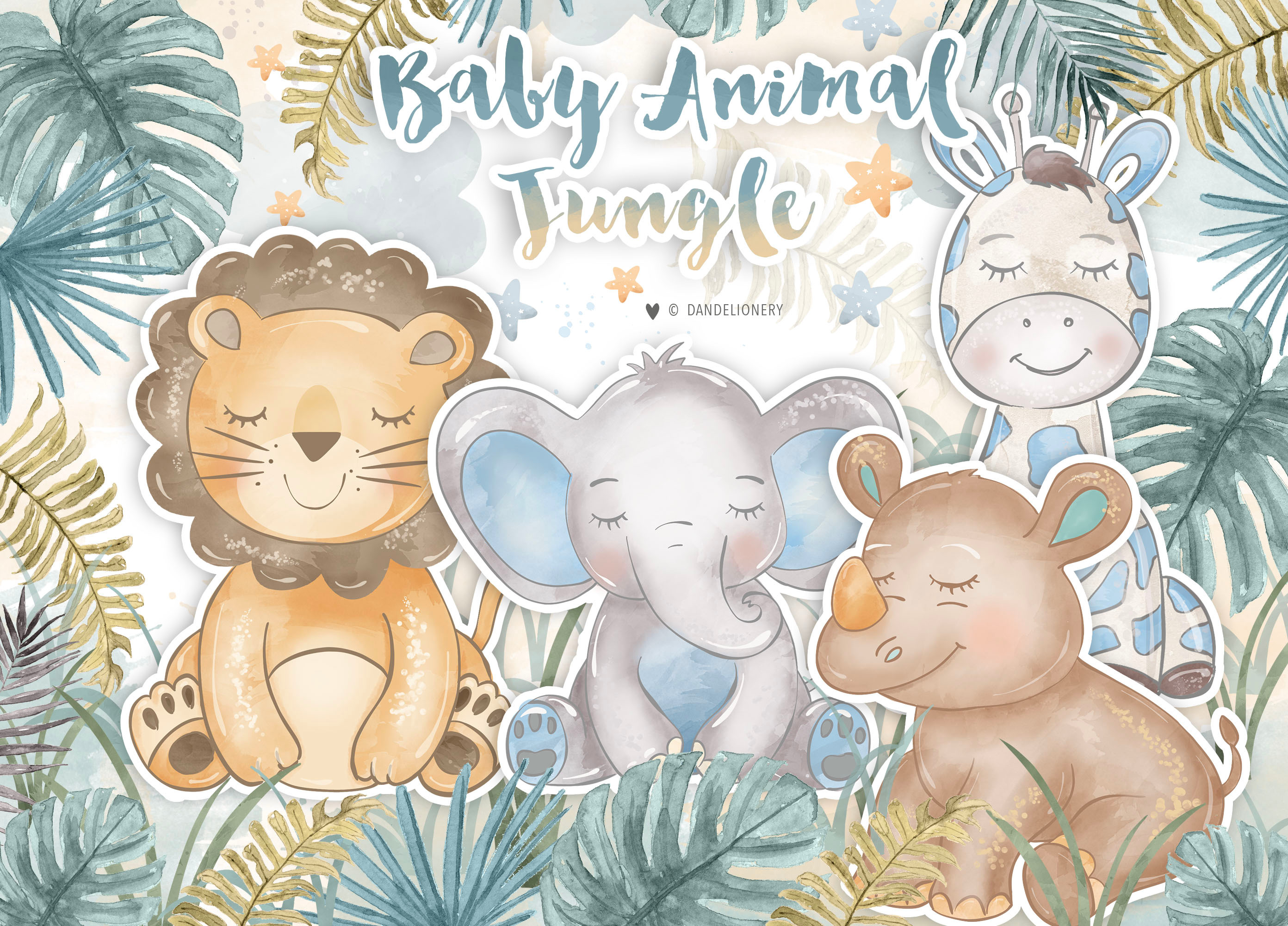 Baby Animal Jungle design, an Object Graphic by designloverstudio