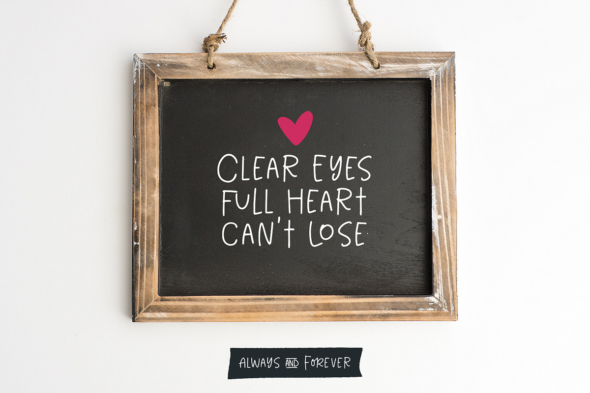 Always & Forever Type + Dingbats, a Sans Serif Font by Callie Rian & Co.
