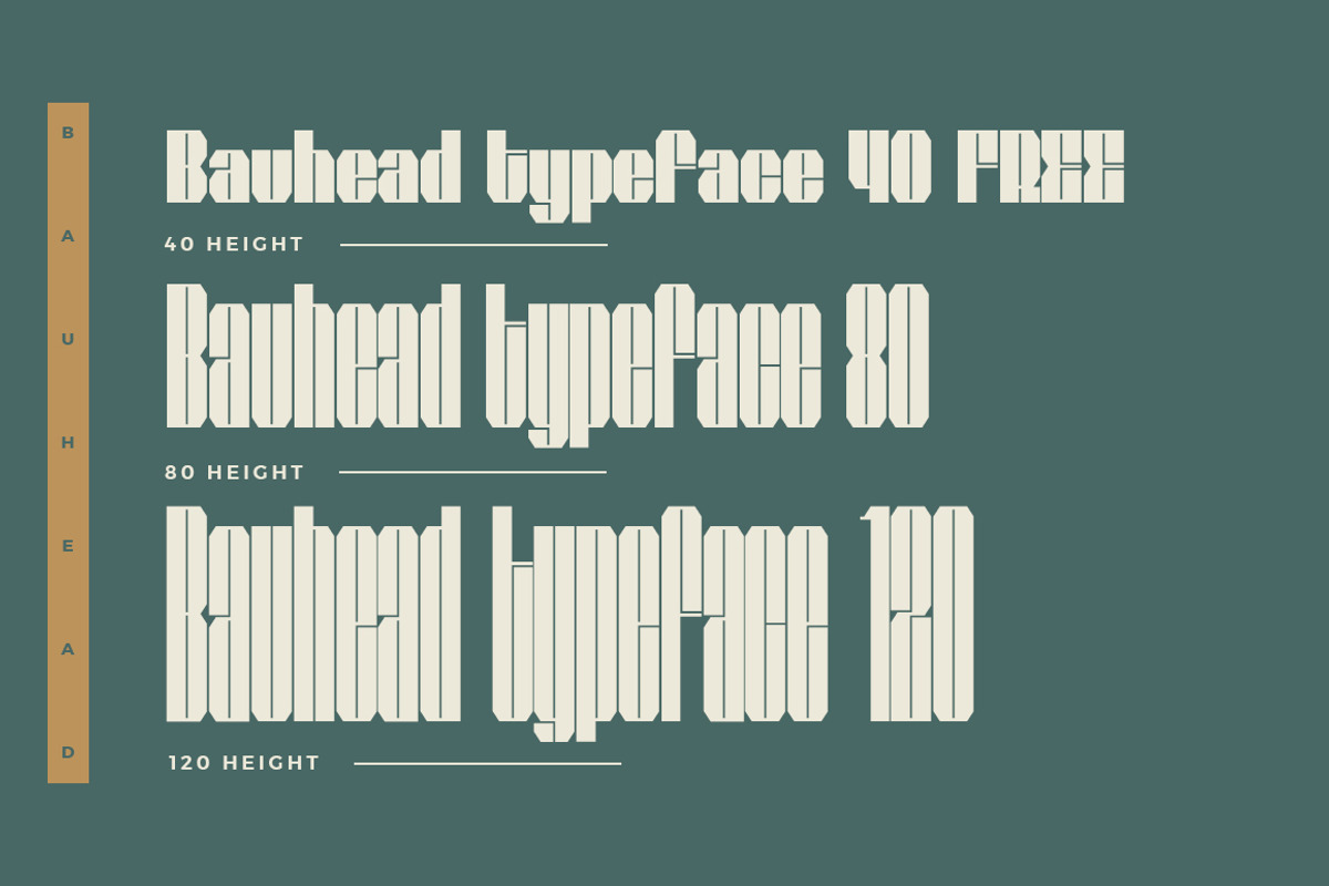 Bauhead Typeface | Font, a Sans Serif Font by Headfonts