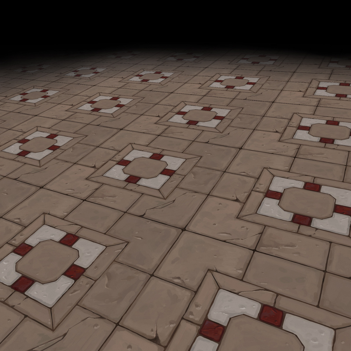 Medieval floor Tile 3 (hand-painted), a Texture Graphic by RC graphics ...