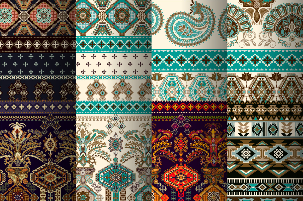 8 Ornamental Ethnic Patterns, a Pattern Graphic by Sunny_Lion