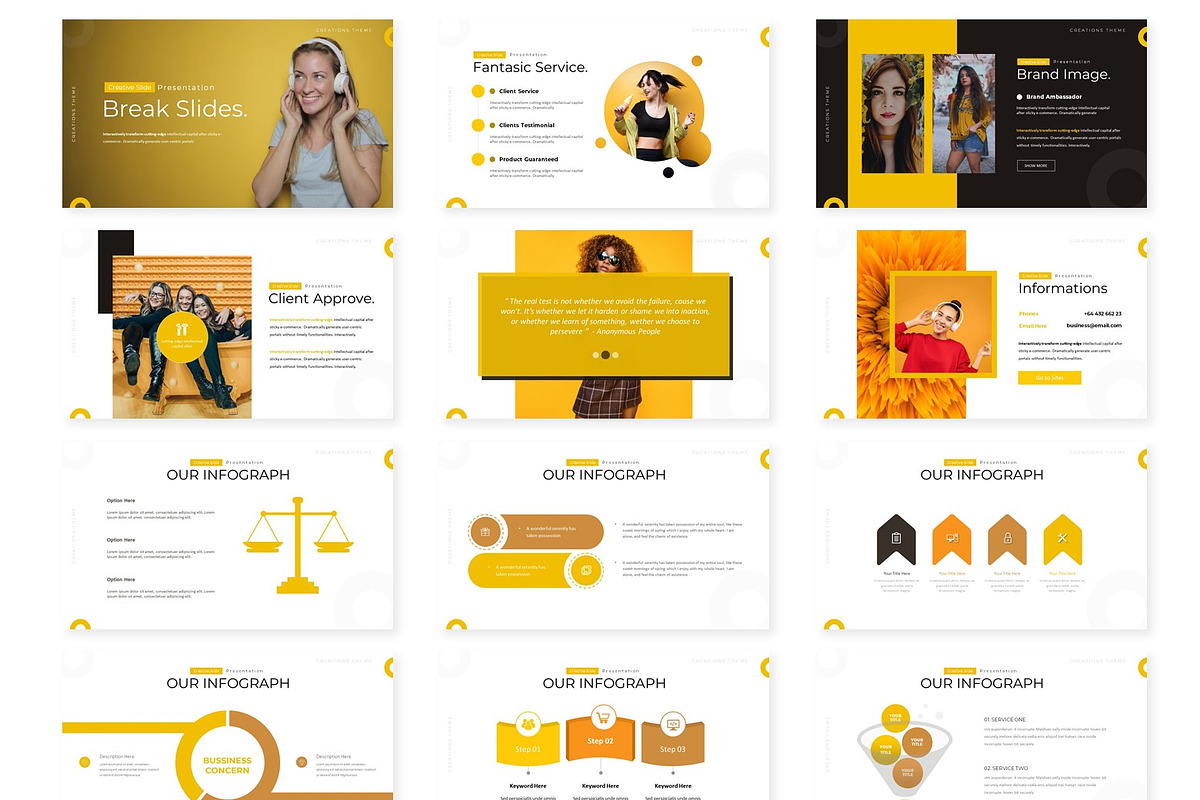 Amber - Powerpoint Template, a Presentation Template by AQR Studio