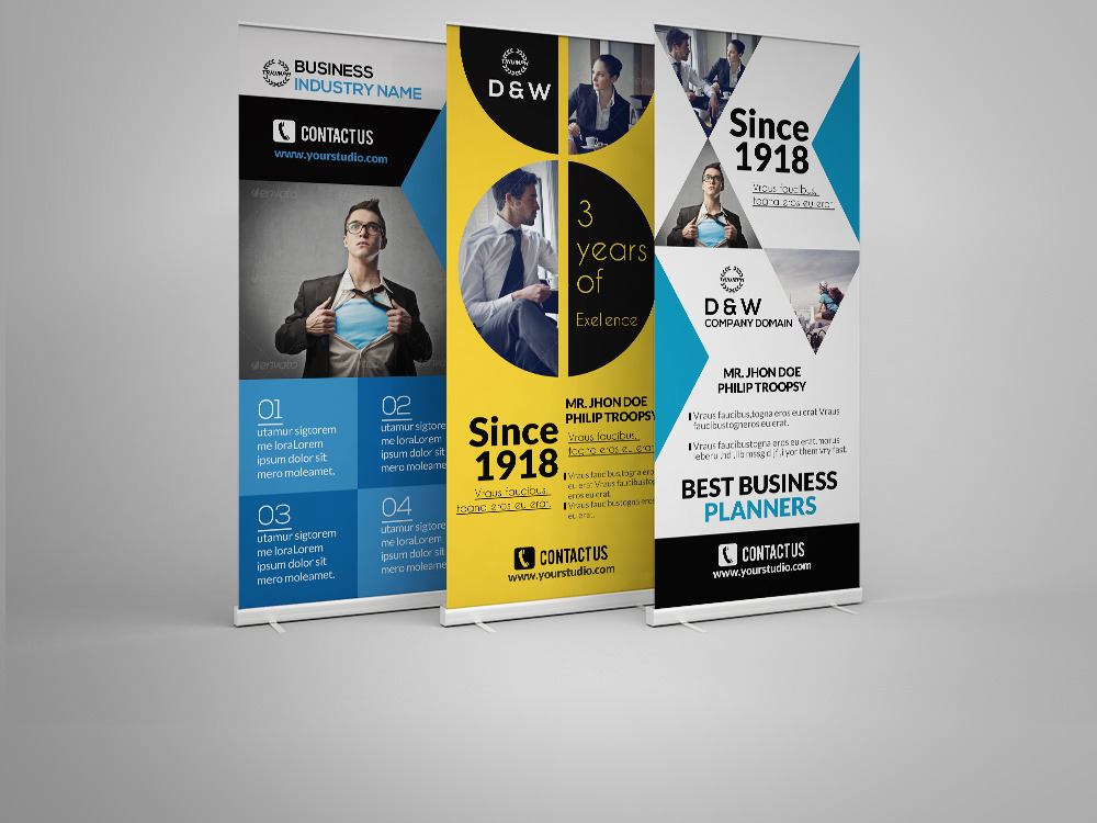 3 Roll-up Banners Bundle, a Presentation Template by Psd Templates