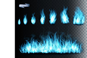 Collection of blue transparent fire | Texture Illustrations ~ Creative ...