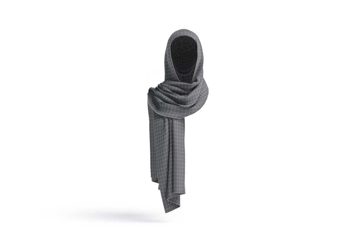 White Women's Muslim Shayla 3D Model, an Object 3D Model by rebrandy