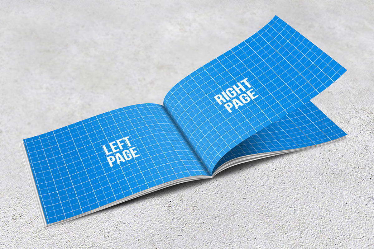 A4 Horizontal Brochure Mockups, a Print Template by Kongkow